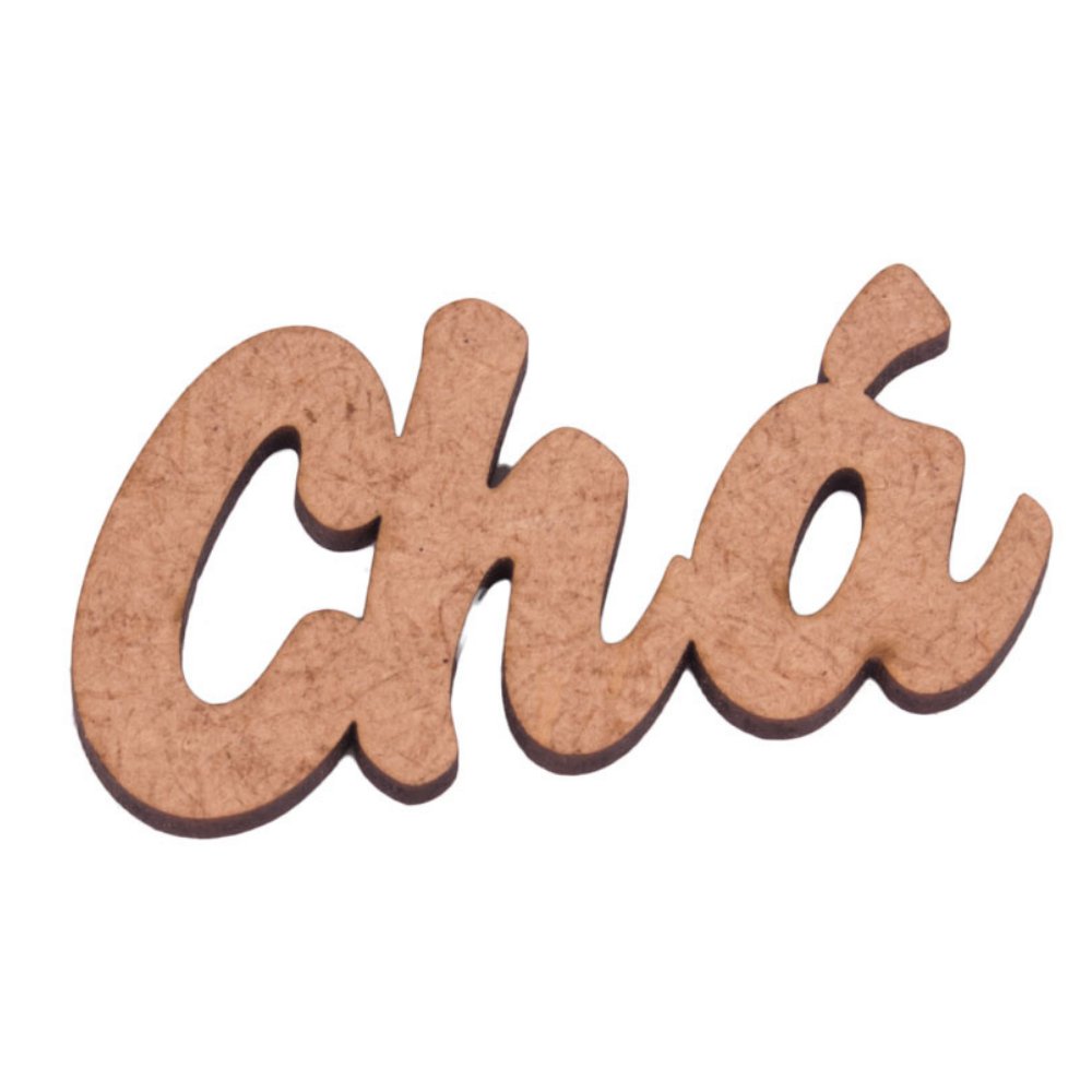 MDF na Web - cod: 1096 - Aplique 3233 Palavra Chá Grande 7X4